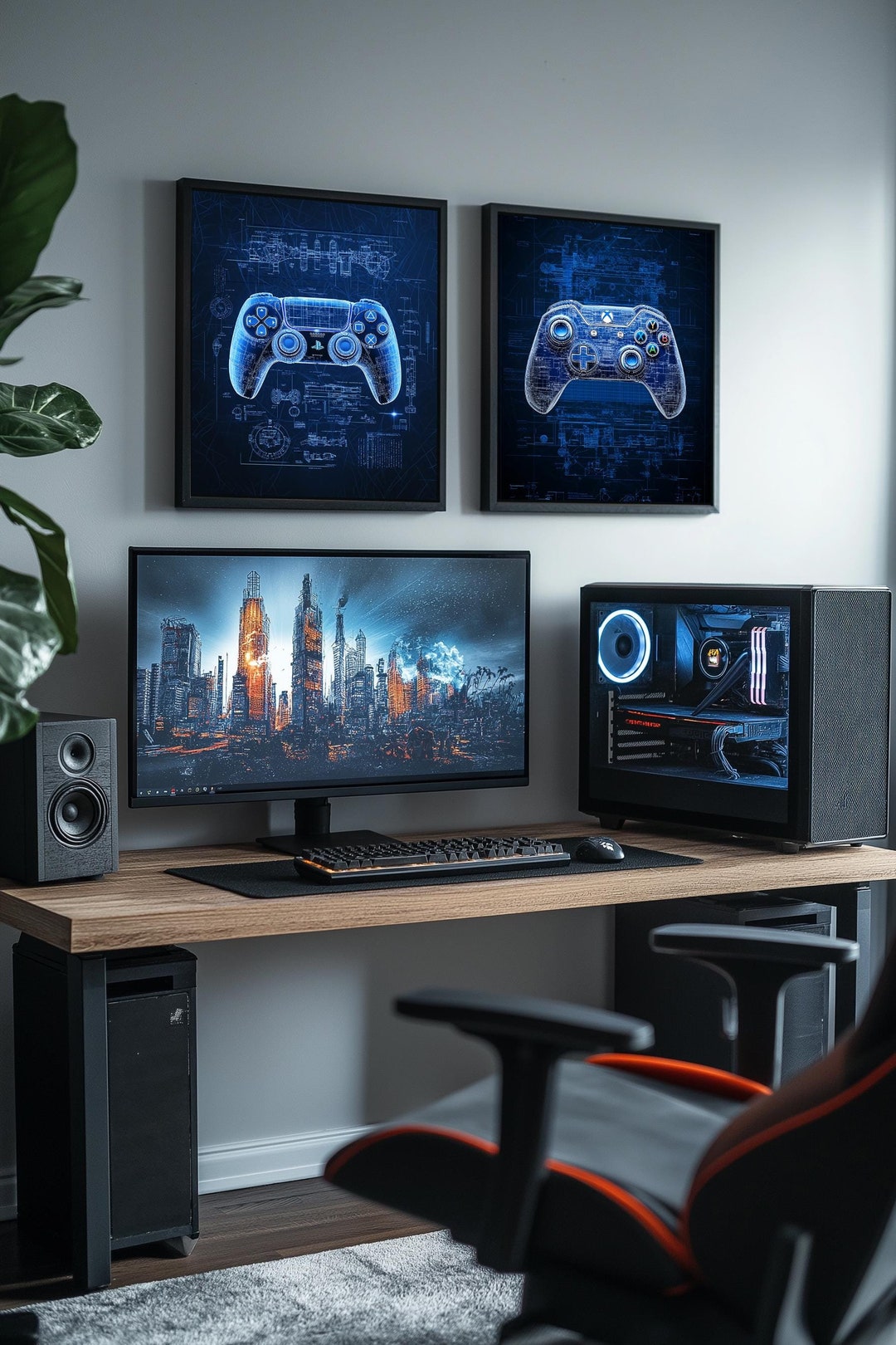 Gamer Blueprint Bundle Playstation Xbox PRINTABLE WALL ART Digital ...