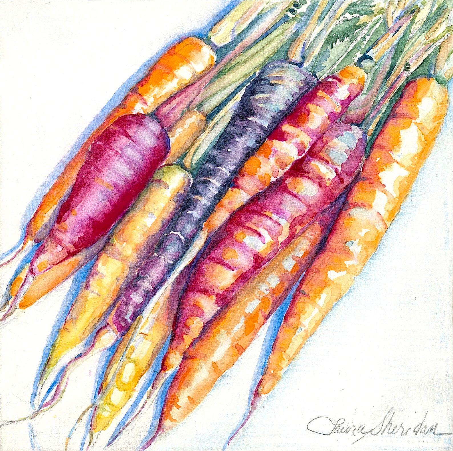 Carrots Art Print 8x10 Archival print Heirloom - Etsy 日本