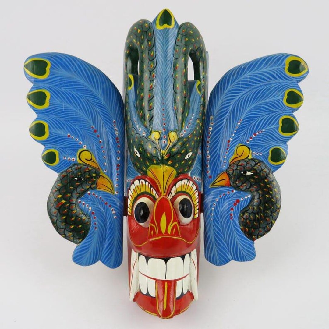 Mayura Raksha (peacock Demon) Mask Set - Etsy