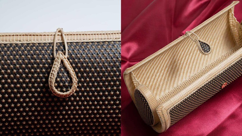 Woven Bag With Pikul Flower Pattern, Handicrafts Made by Thai People ...