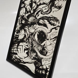 Venom, Wall Art, Laser Engraved, Black and White, - Etsy