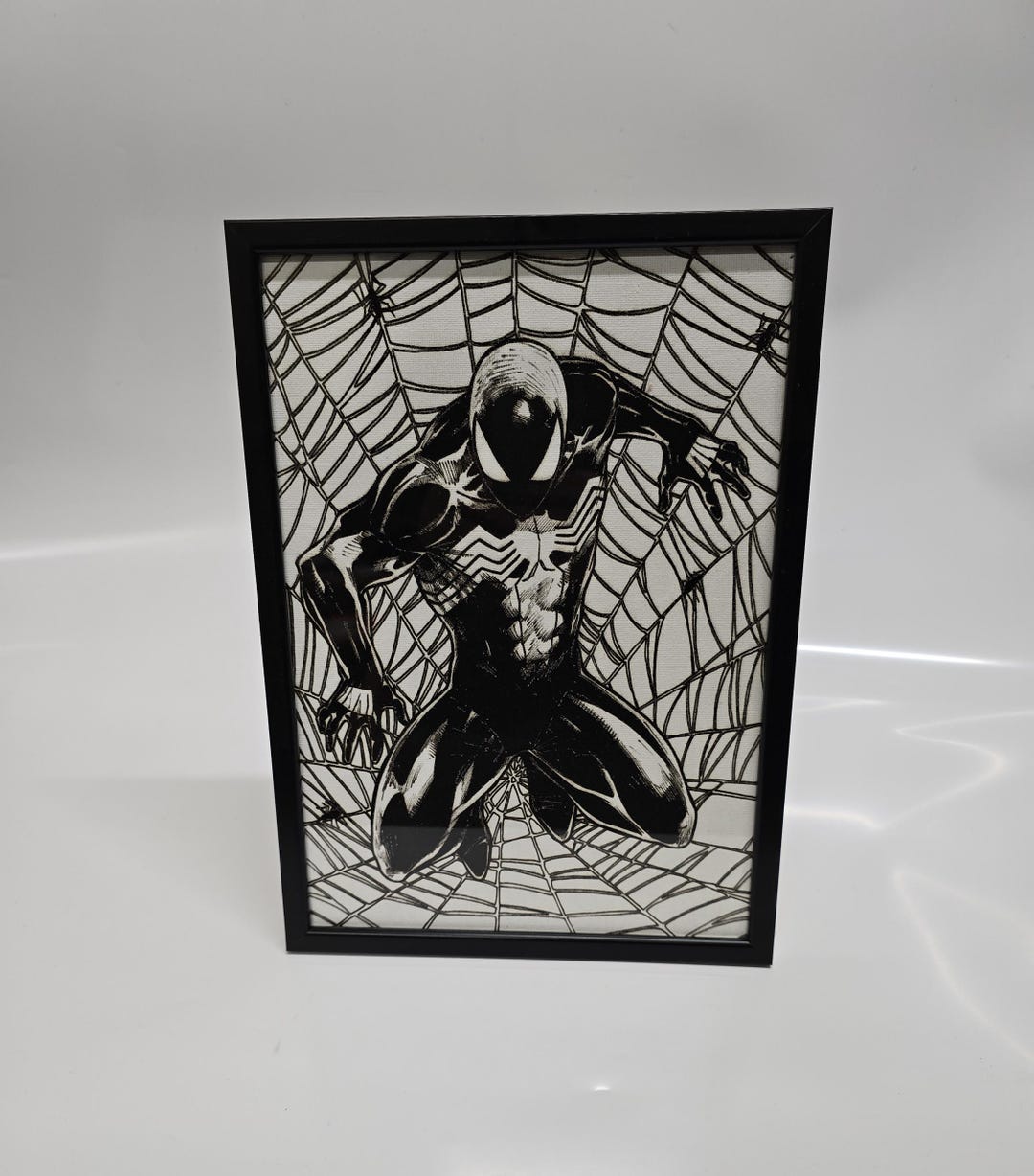 Spider-man, Venom, Wall Art, Laser Engraved, Black and White, - Etsy