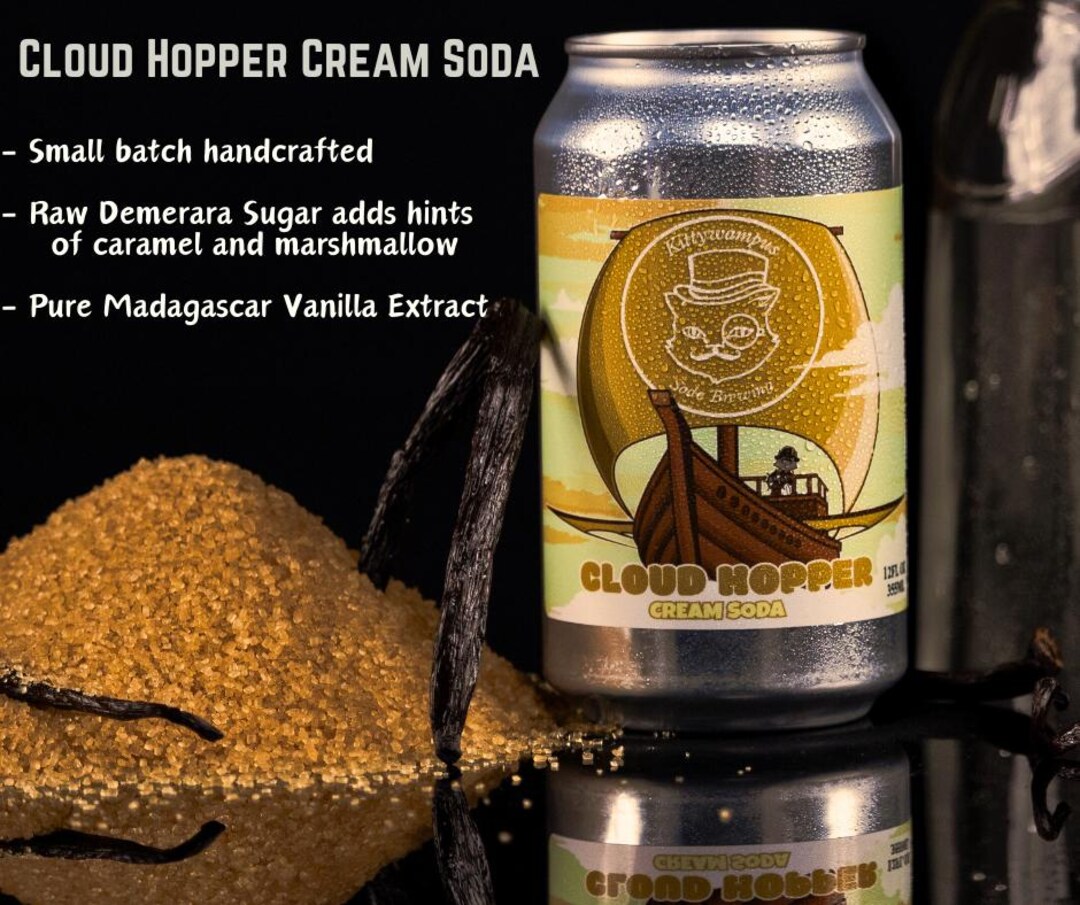 6 Pack-cloud Hopper Cream Soda- Kittywampus Soda - Etsy