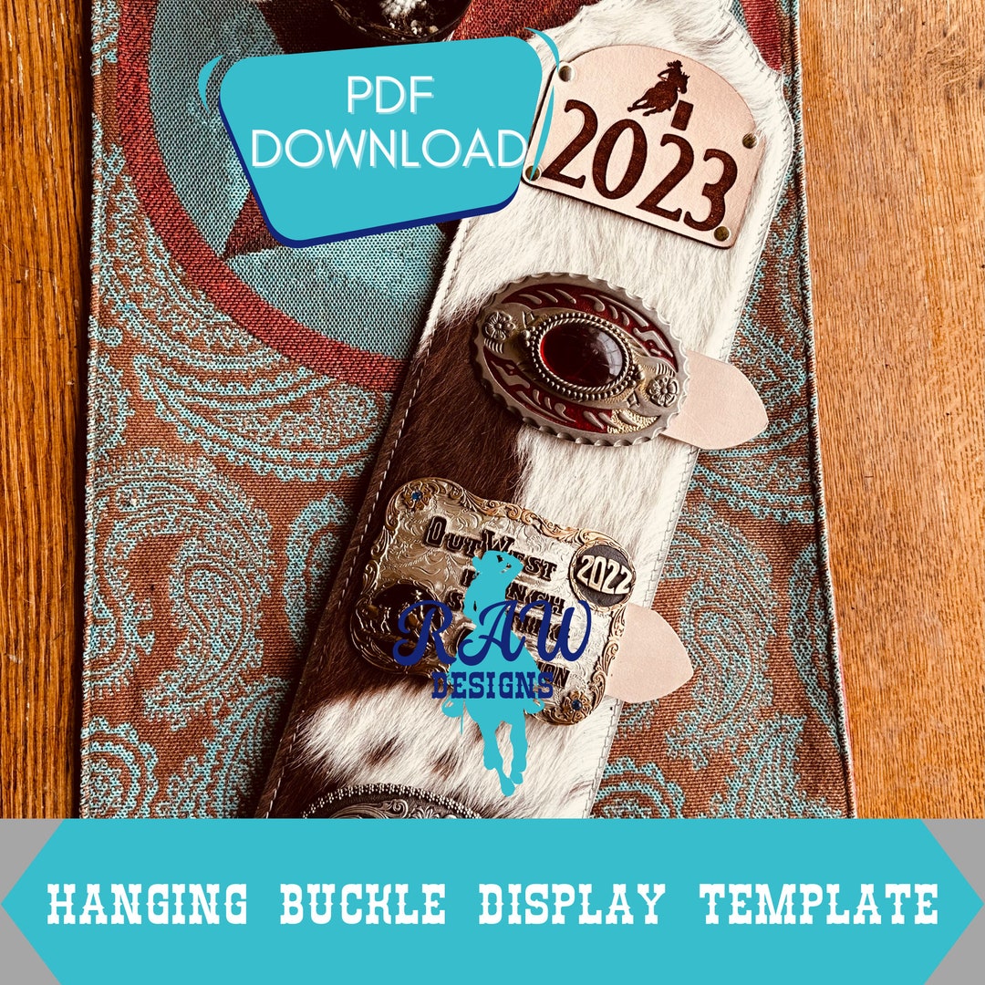 Hanging Buckle Display, Leather Template, Pdf Digital Pattern ...