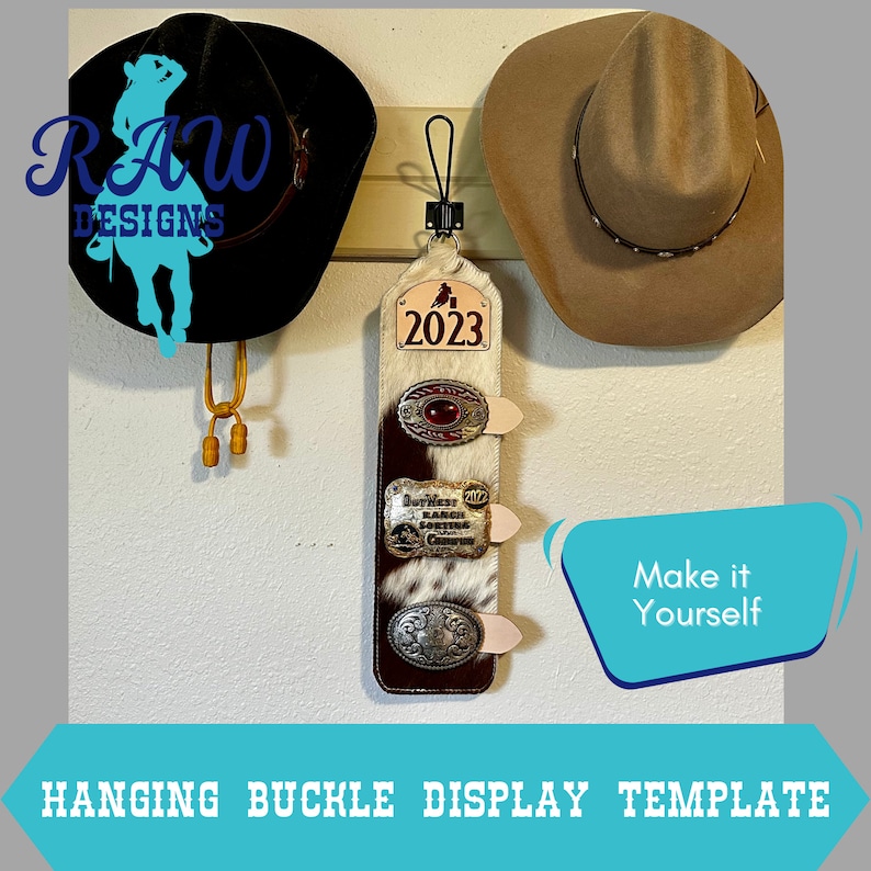 Hanging Buckle Display, Leather Template, Pdf Digital Pattern ...