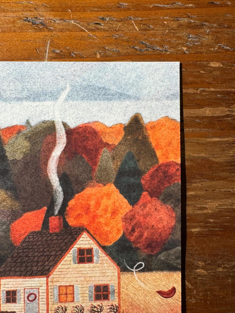 Autumn Meadow Art Print | Cozy Fall Art, Autumn Art Print, Seasonal Art ...