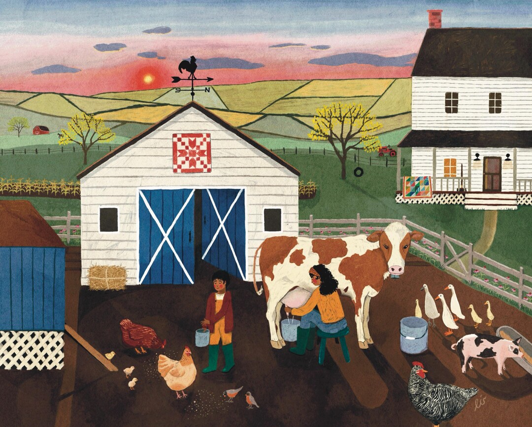 Homestead Art Print | Countryside Art, Country Living, Mother and Child ...