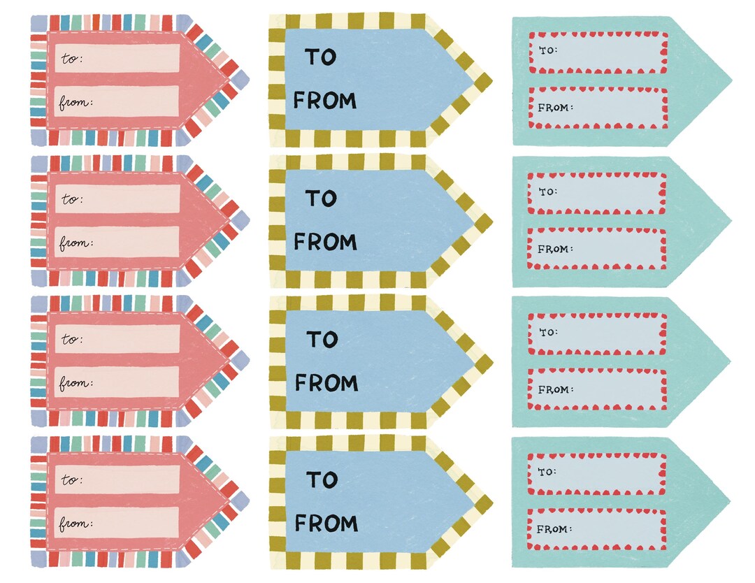 Printable Gift Tags | Holiday Wrapping, Colorful Gift Tags, Seasonal ...