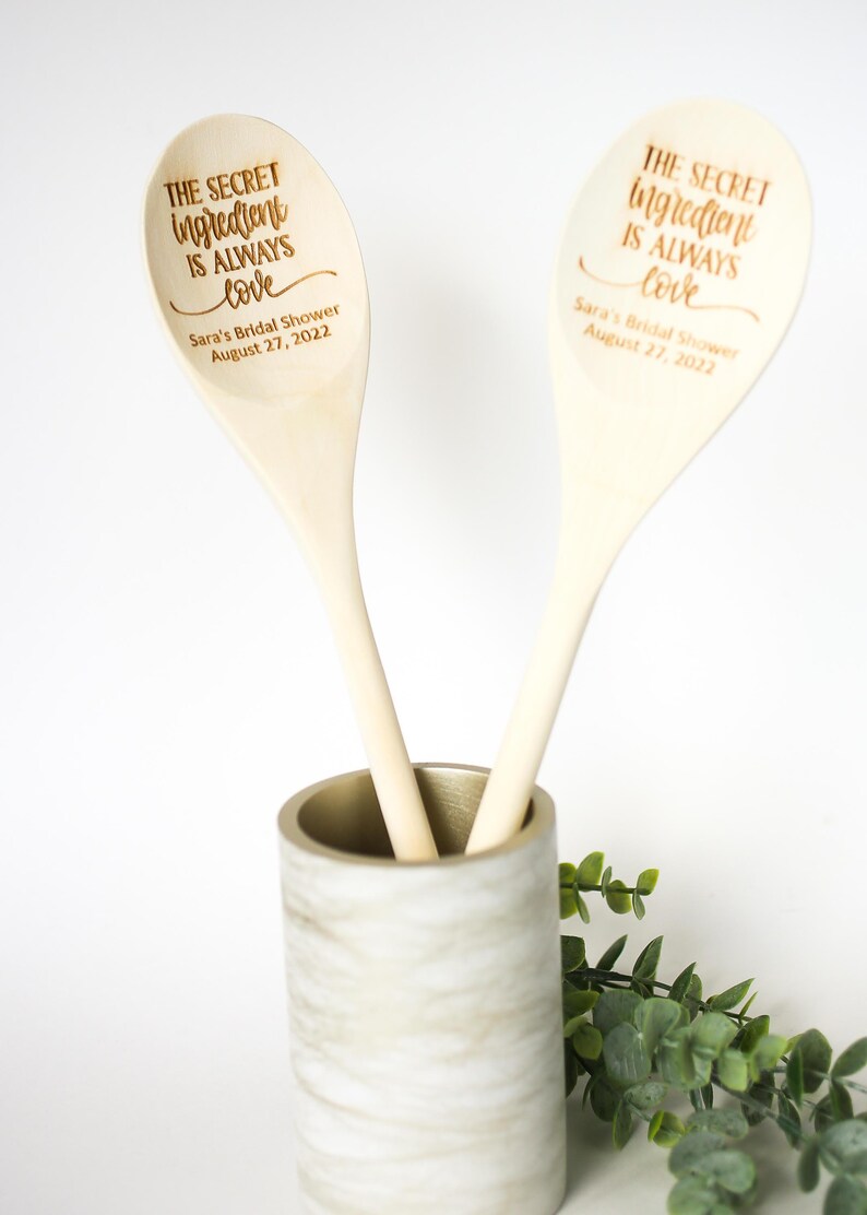 Bulk Wooden Spoon Shower Favors * the Secret Ingredient * Personalized ...