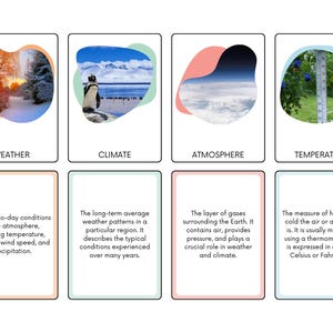 Weather and Climate Educational Flashcards – Atmospheric Science, Cloud ...