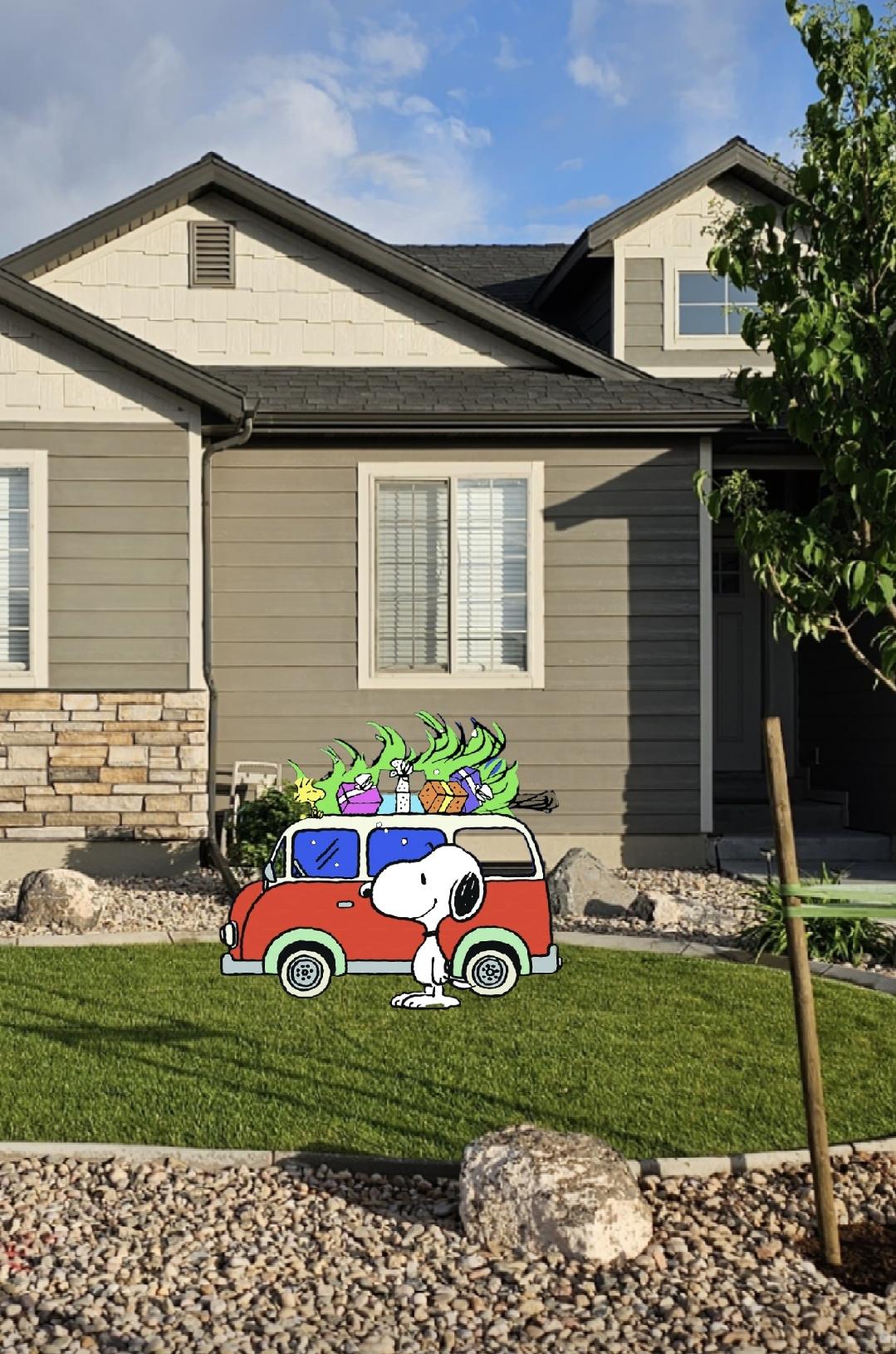 Peanuts Gang Ice Skating Yard Cutouts: Handmade Holiday Decor - Etsy