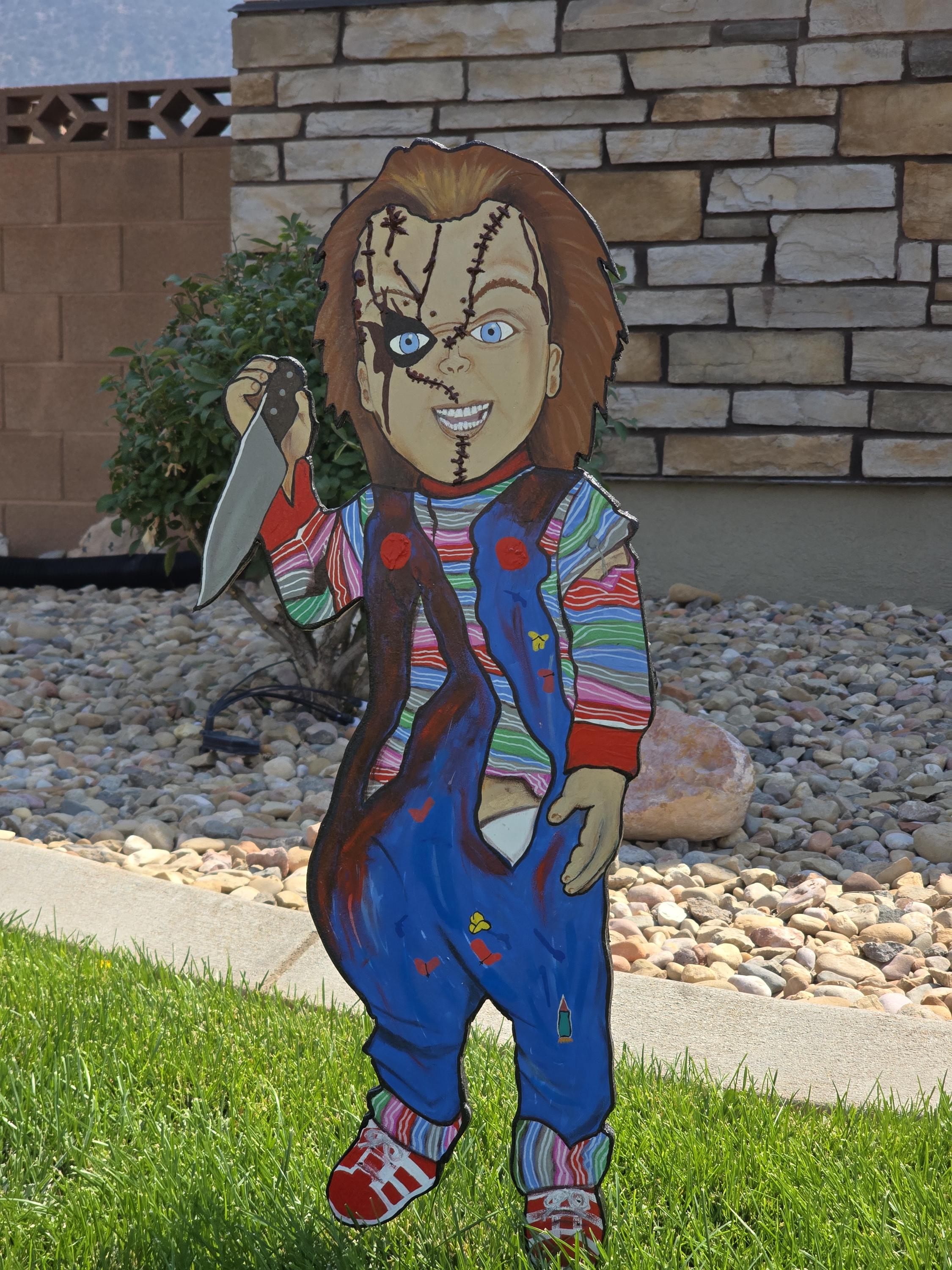 Handmade Life Size Chucky Yard Art: Custom Painted Wood Cutout - Etsy