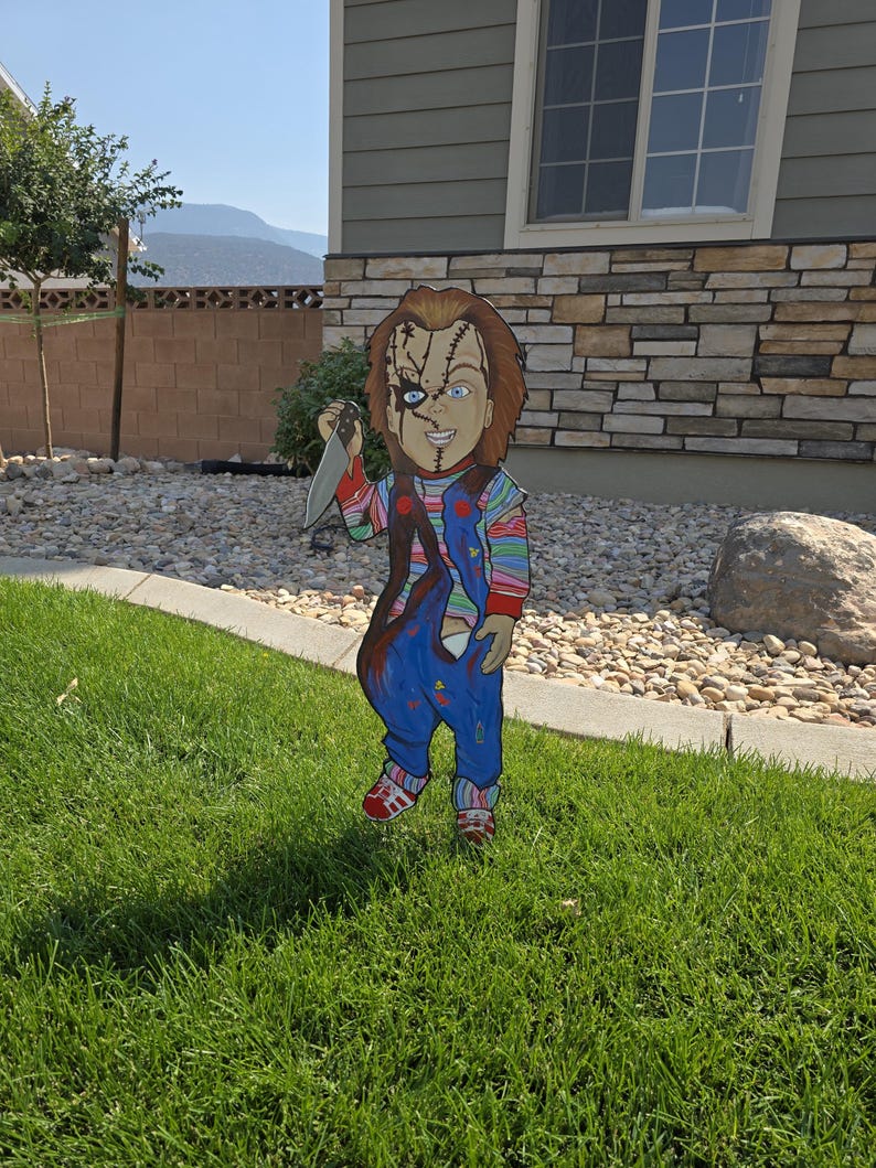 Handmade Life Size Chucky Yard Art: Custom Painted Wood Cutout - Etsy
