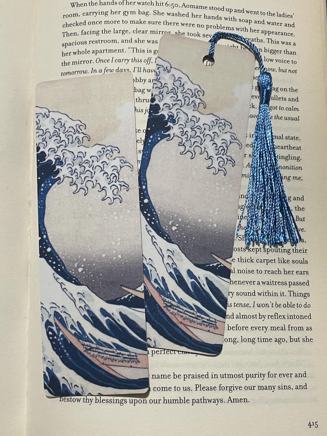 Hokusai the Great Wave Bookmark Double Sided Art Bookmark With Tassel ...