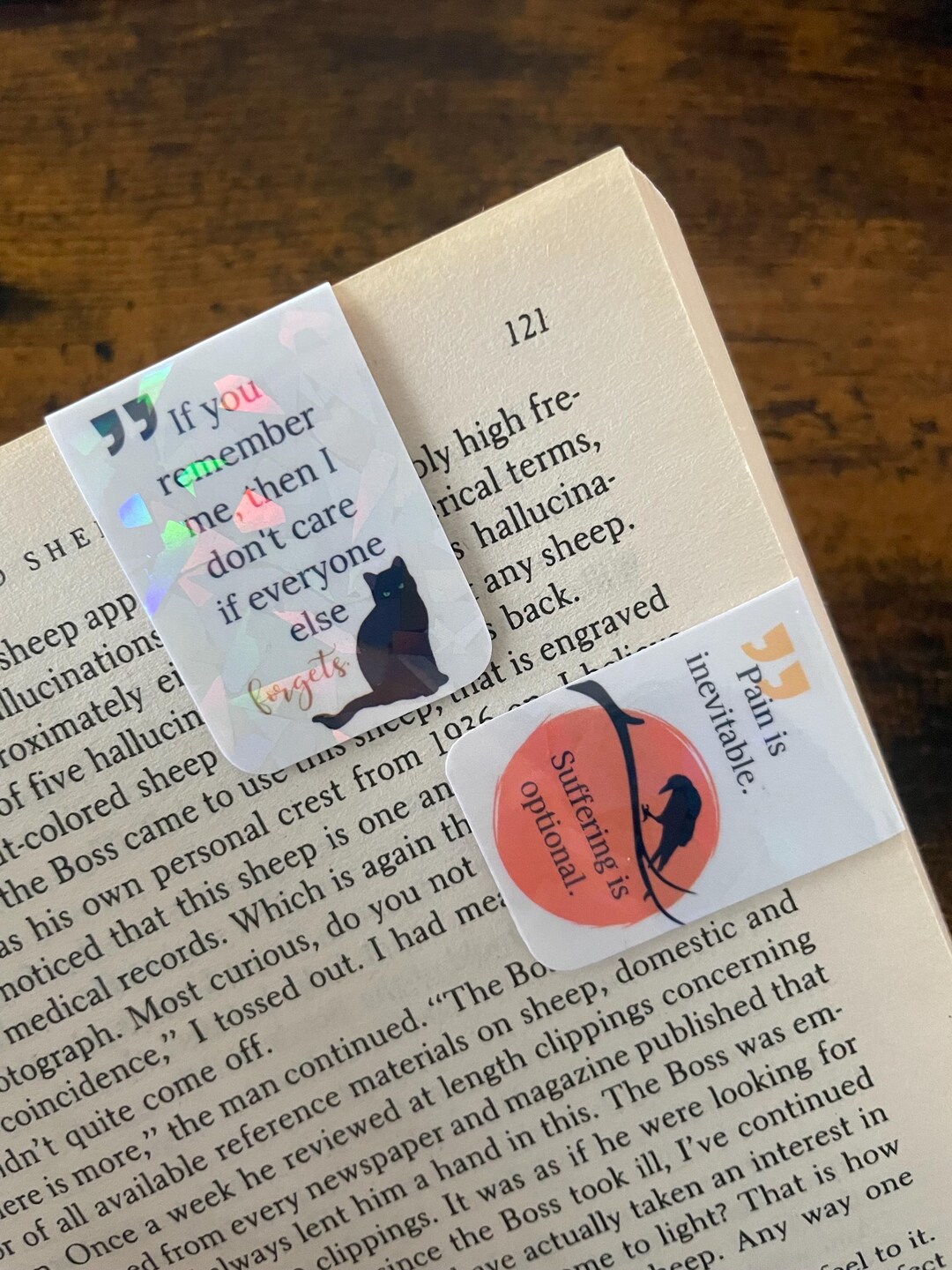 2 Miniature Magnetic Bookmarks Gift Set Book Lover Mini Stationary ...