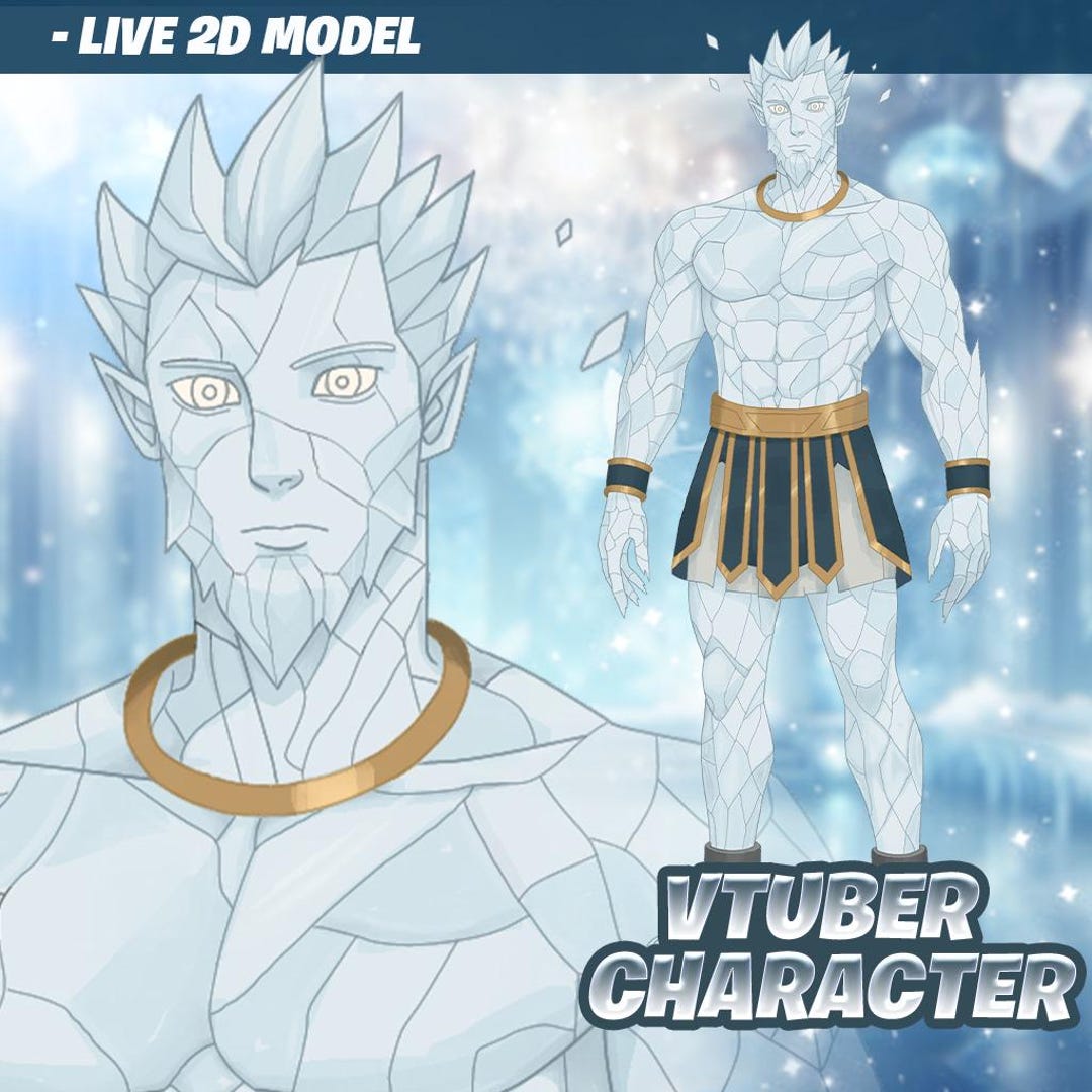 Crystal Ice Man Vtuber Model: Ready to Use Live2d Avatar - Etsy