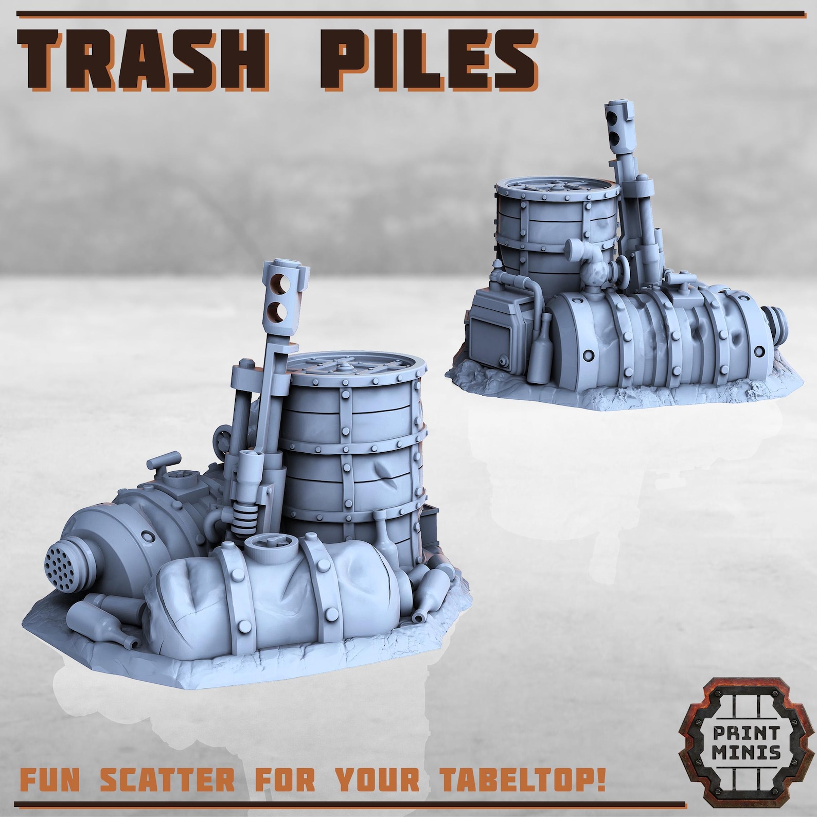 Set of 6 Trash Piles Tabletop Terrain - Etsy