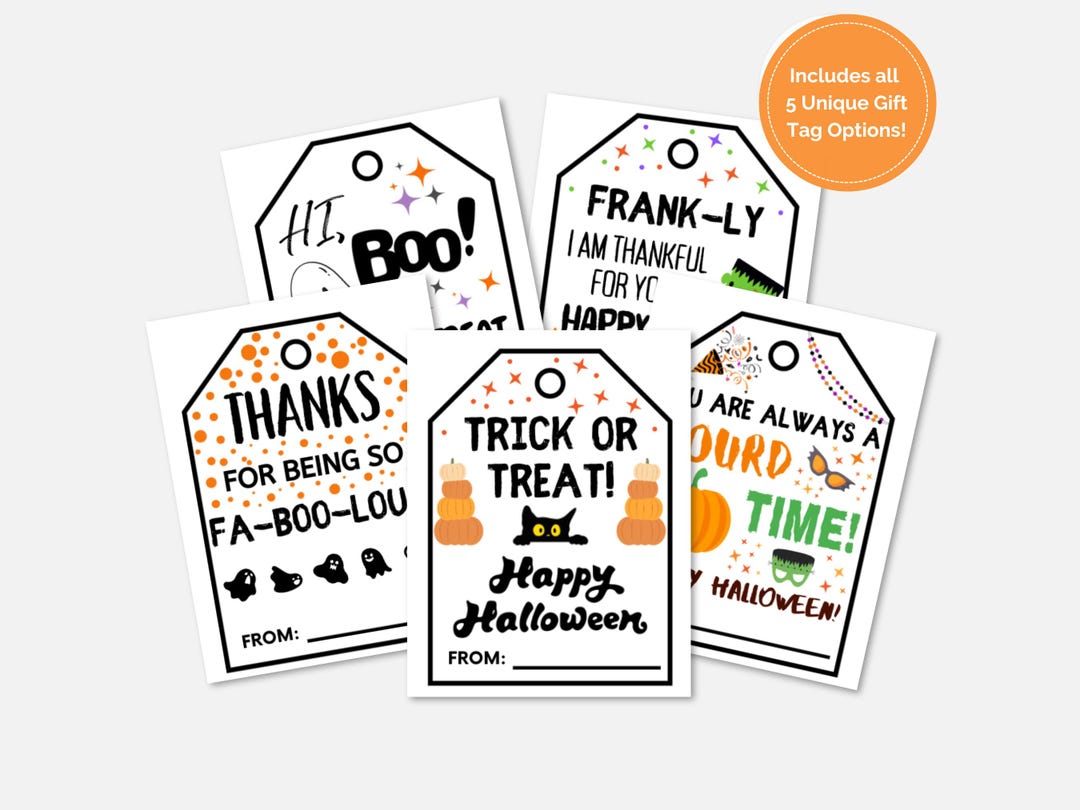 Creepy-cute Halloween Gift Tag Bundle - Etsy