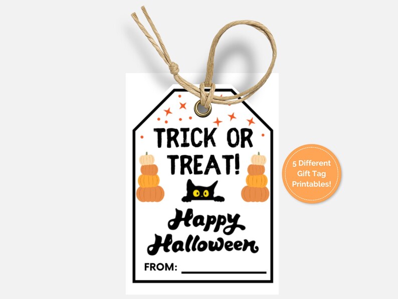 Creepy-cute Halloween Gift Tag Bundle - Etsy
