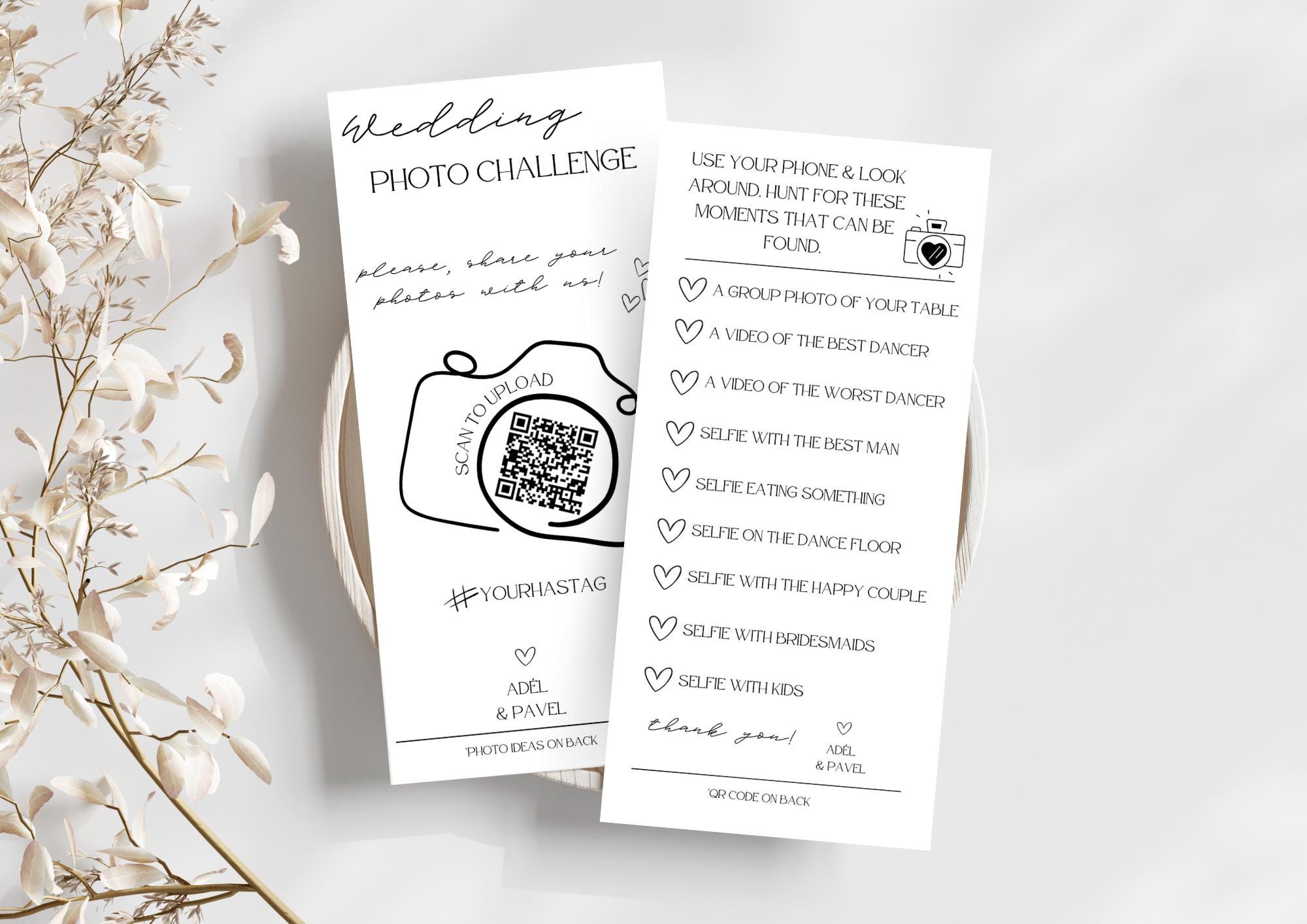 ADEL - Wedding Photo Challenge Scavenger Hunt Spy Wedding Game Card ...