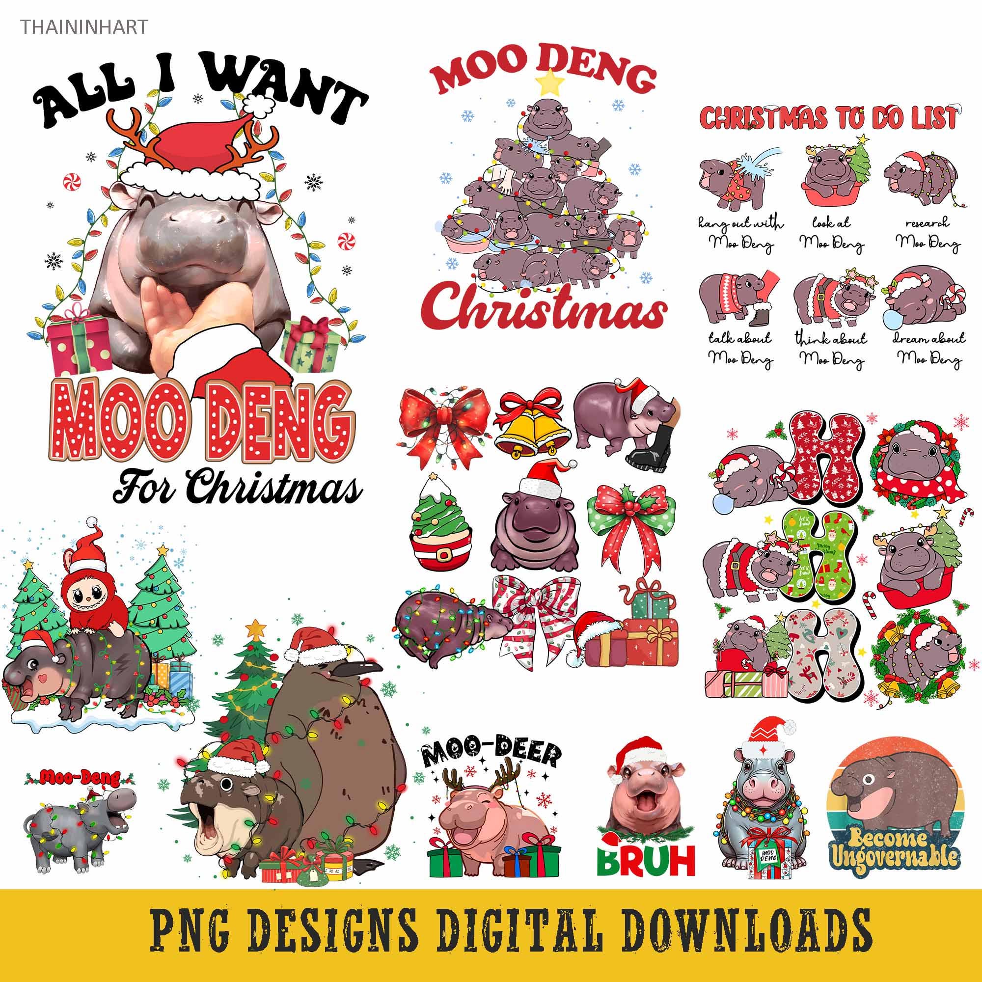 45 Moo Deng Png Bundle, I Love Moo Deng Png, Moo Deng Bootleg Rap Png ...