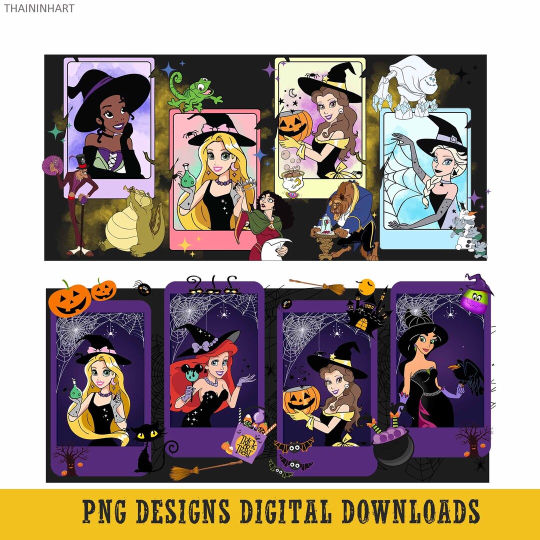 2 File Halloween Princess Png, Princesses Witch Png, , Retro Halloween ...