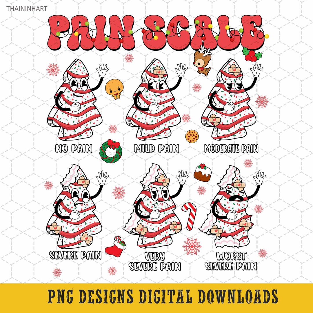 Funny Pain Scale Png, Christmas Nurse Png, Funny Christmas Png ...