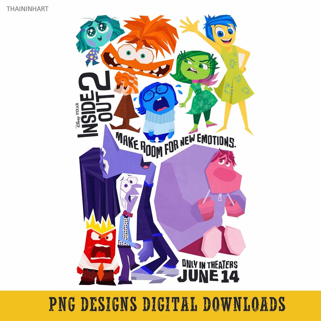 Inside Out 2 Character PNG, Inside Out Characters PNG, It's Okay to ...