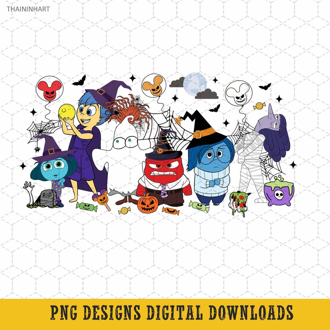 Spooky Inside Out Character Halloween PNG, Inside Out Characters ...