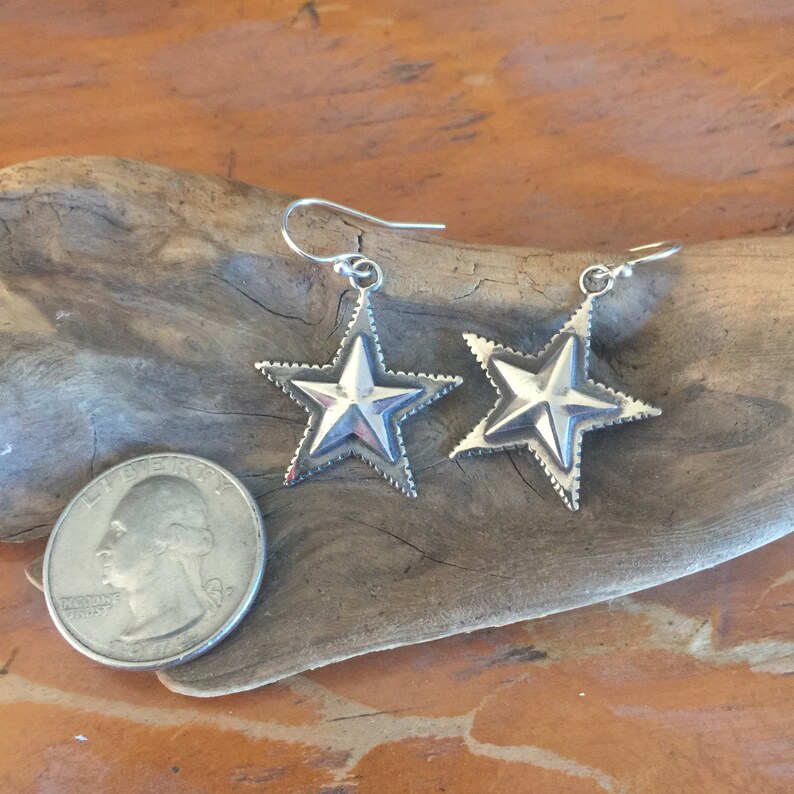 E275 Sterling Silver Star Earrings Southwestern Native Santa - Etsy