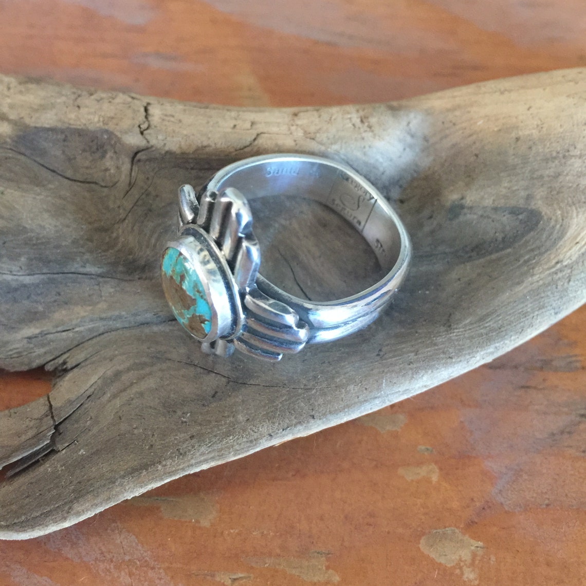 RMZ Sterling Silver Turquoise Zia Sun Symbol Southwestern New - Etsy