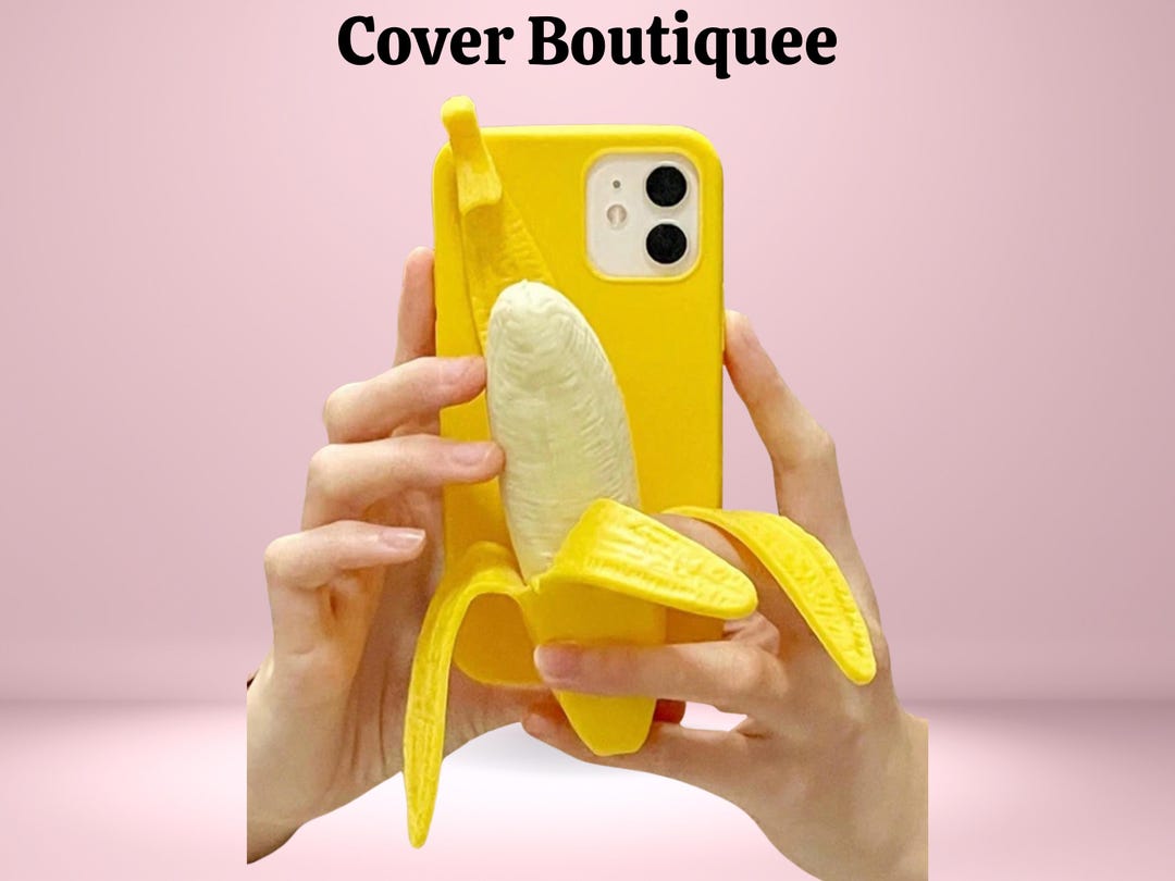 3D Banana Phone Case – Soft Silicone Stress Relief iPhone Cover ...