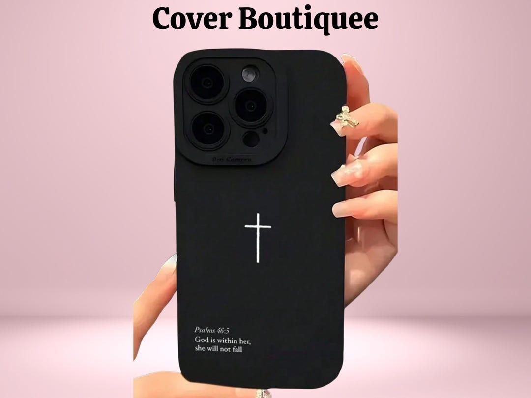 Psalm 46:5 Christian Cross Phone Case for iPhone 13 14 15 16 Pro Max ...