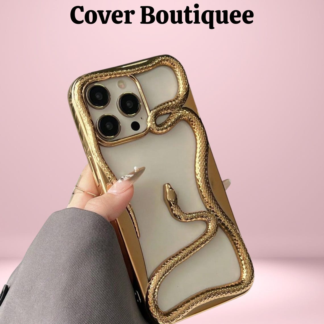 3D Gold Snake iPhone Case: Gothic Glam Serpent Cover - Etsy