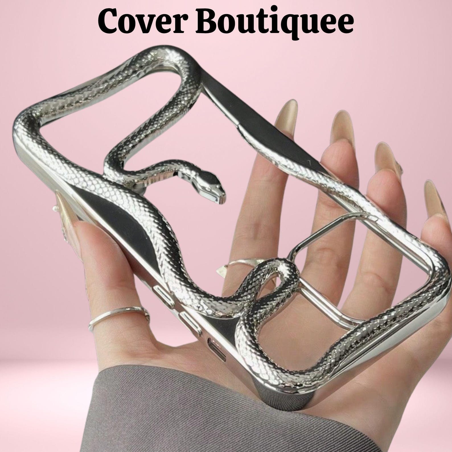 Silver Snake iPhone Case: 3D Serpent Electroplated TPU Cover - Etsy