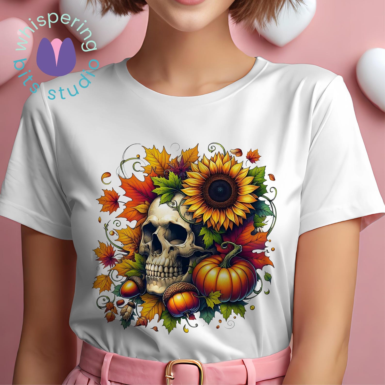 Sunflower Skull PNG, Pumpkin Skull, Flower Skull PNG, Halloween Skull ...