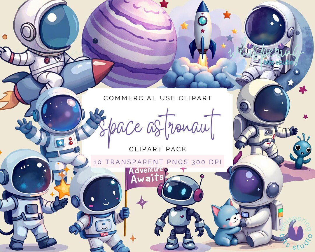 Space Astronaut Clipart, Space Nursery Decor, Space Astronaut PNG ...