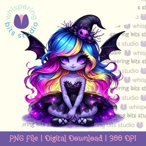 Cute Chibi PNG, Chibi Girls, Halloween Chibi Clipart, Quirky Halloween ...