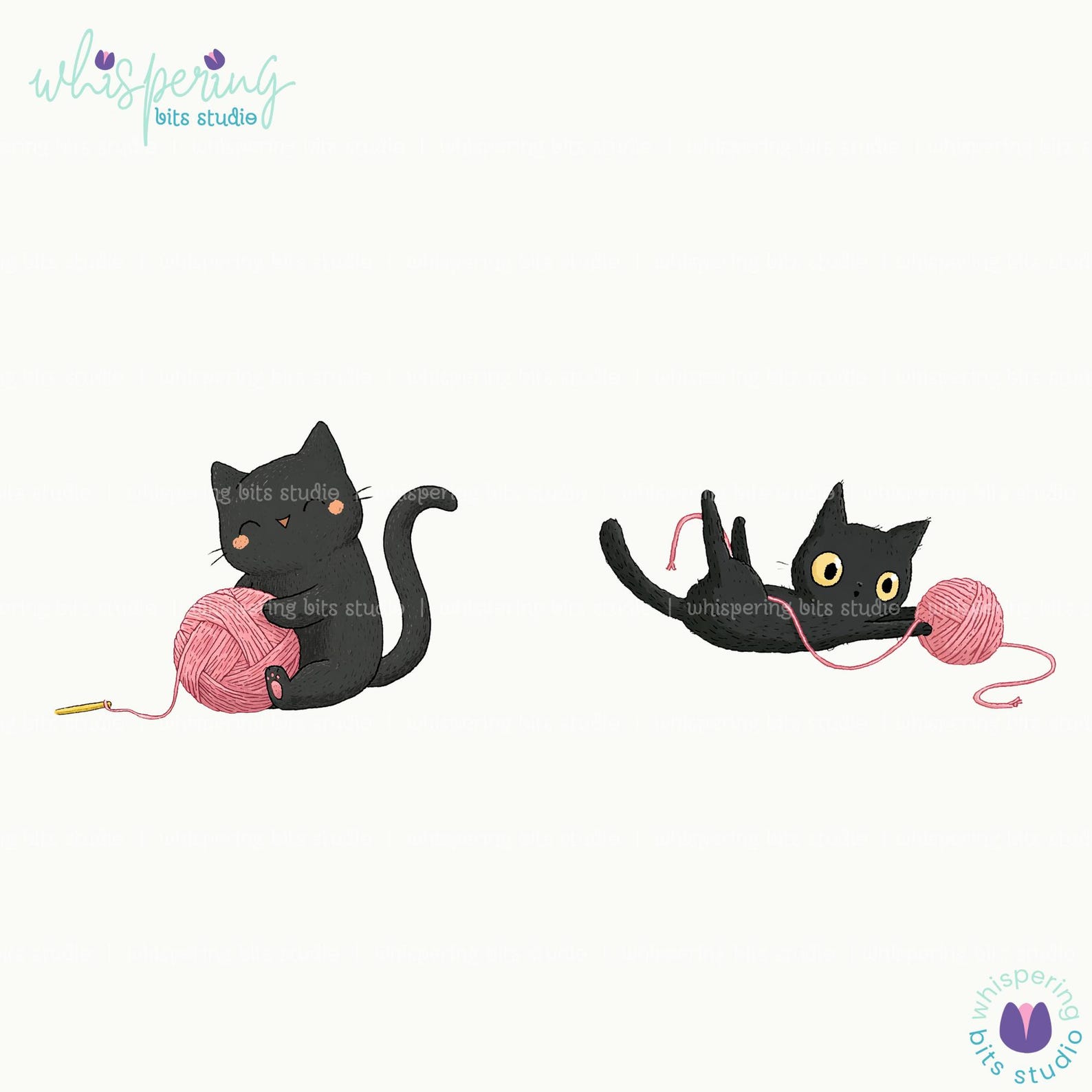 Black Cat Clipart, Cute Cat PNG, Kittens PNG, Cat Lovers Clipart Bundle ...