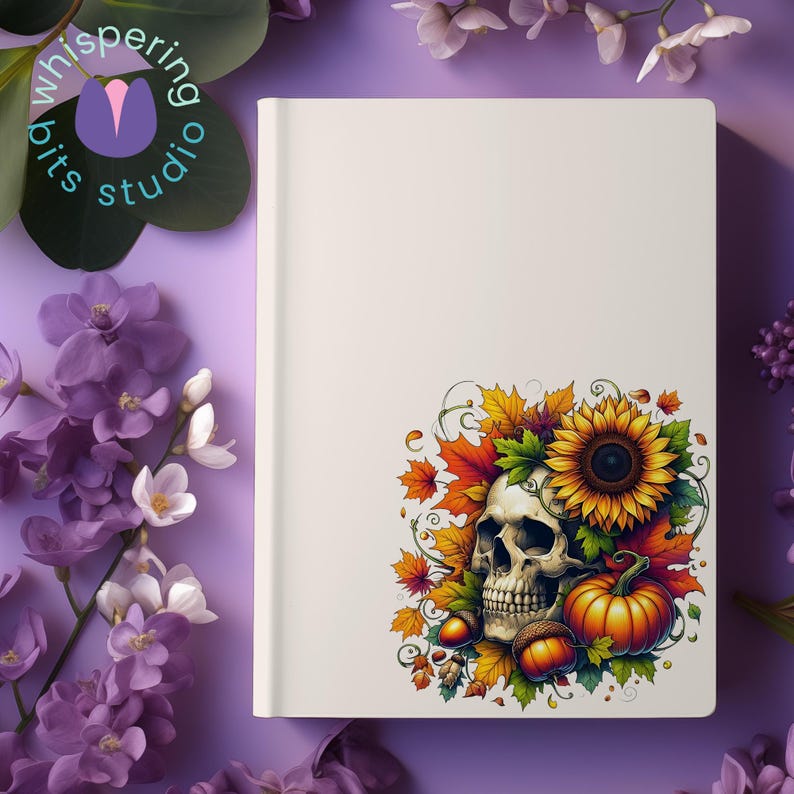 Sunflower Skull PNG, Pumpkin Skull, Flower Skull PNG, Halloween Skull ...