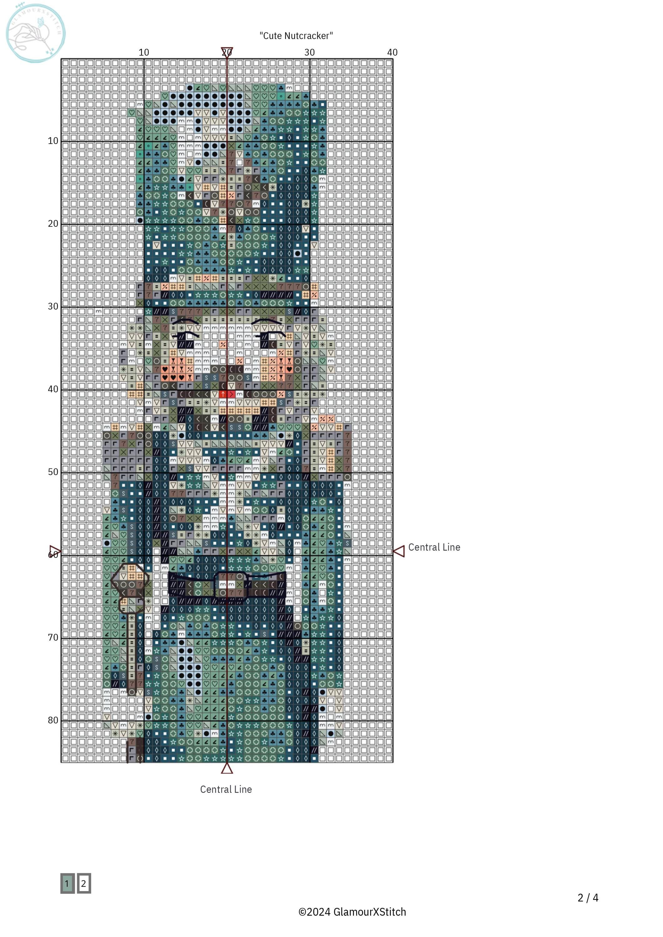 Set 2 Nutcracker Ballet Cross Stitch Bookmark, Nutcracker Christmas ...