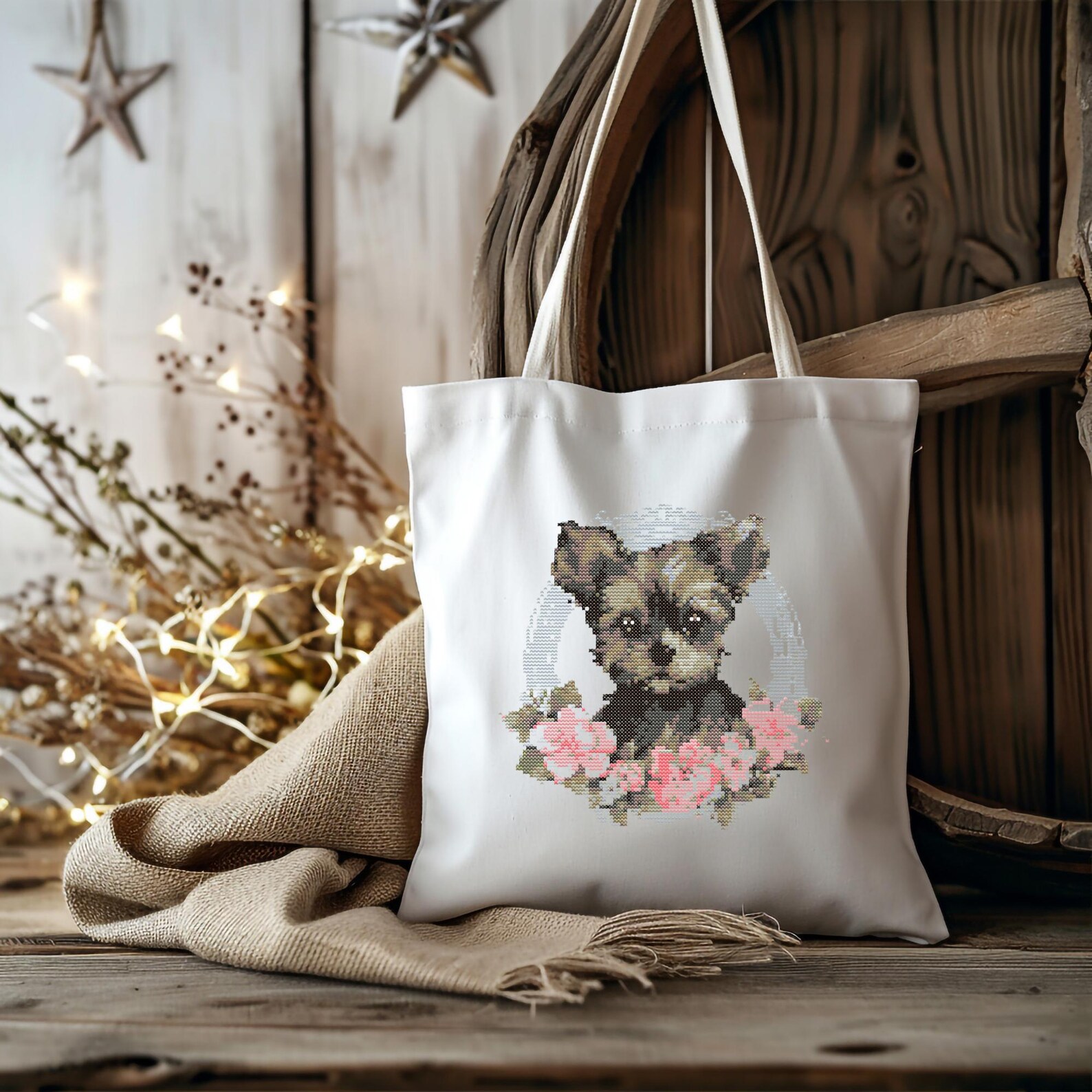 Black Cute Small Dog Cross Stitch Pattern, Cute Puppies Hand Embroidery ...