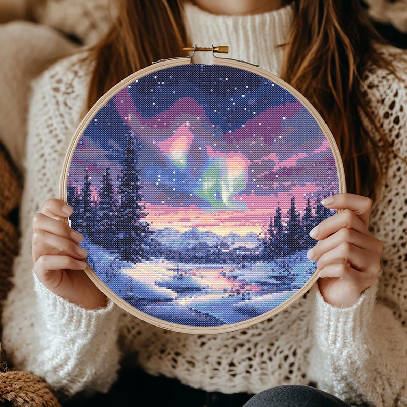 18 Landscape Cross Stitch Patterns Bundle Seasonal Collection Modern ...