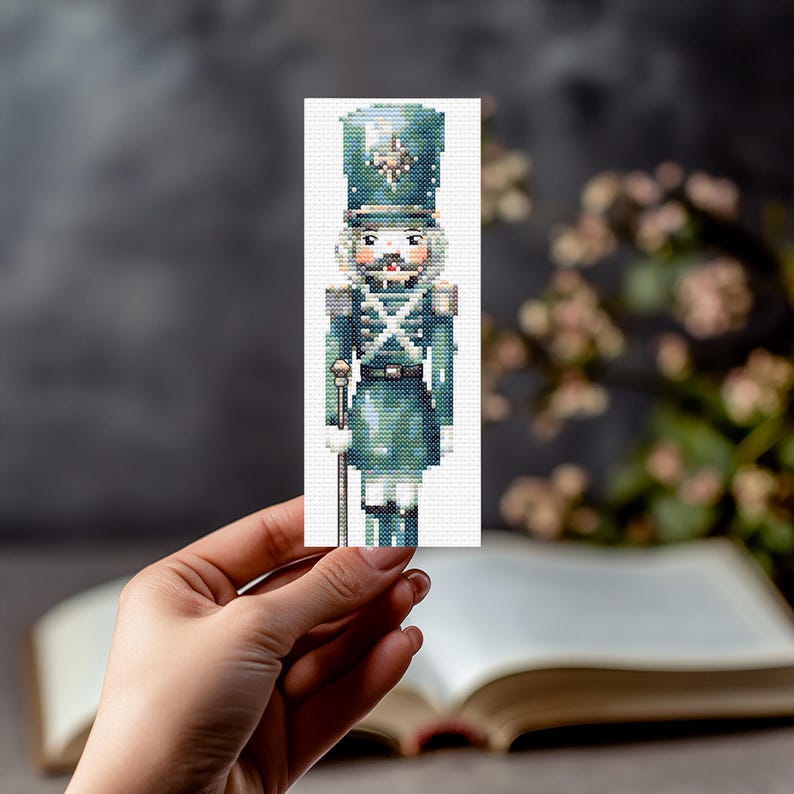 Nutcracker Soldier Cross Stitch Bookmark, Nutcracker Christmas Cross ...