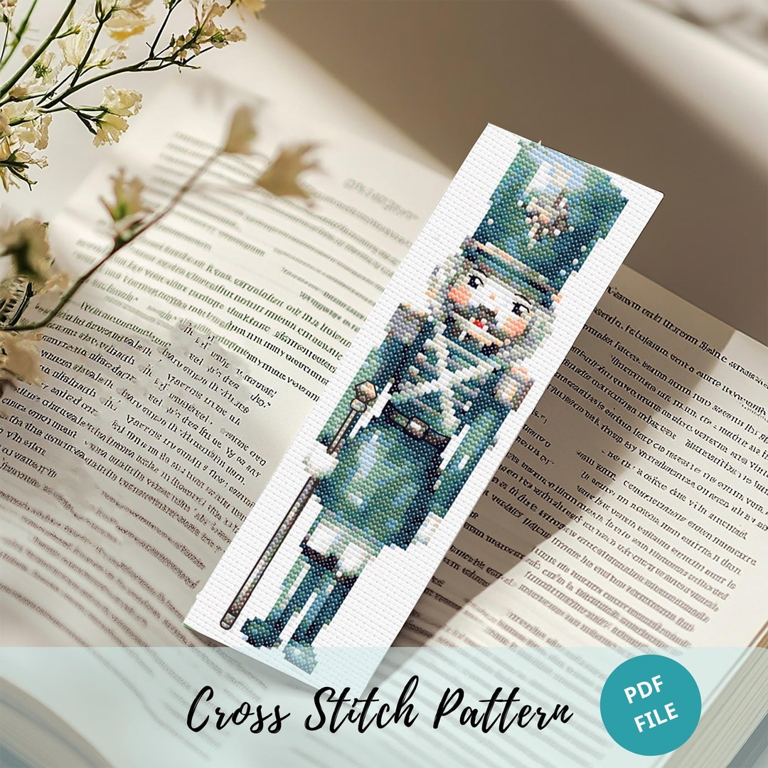 Nutcracker Soldier Cross Stitch Bookmark, Nutcracker Christmas Cross ...