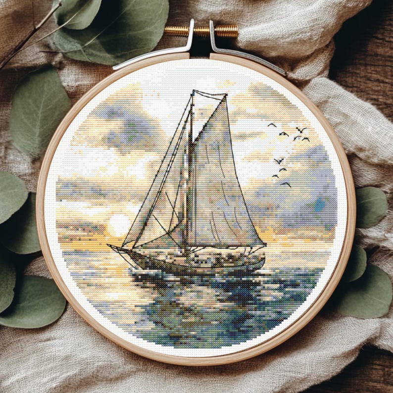 18 Landscape Cross Stitch Patterns Bundle Seasonal Collection Modern ...