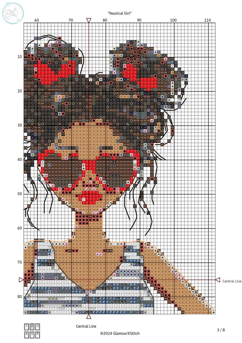 Girl in Beach Dress Cross Stitch Pattern Coastal Fashion PDF Pattern - Etsy