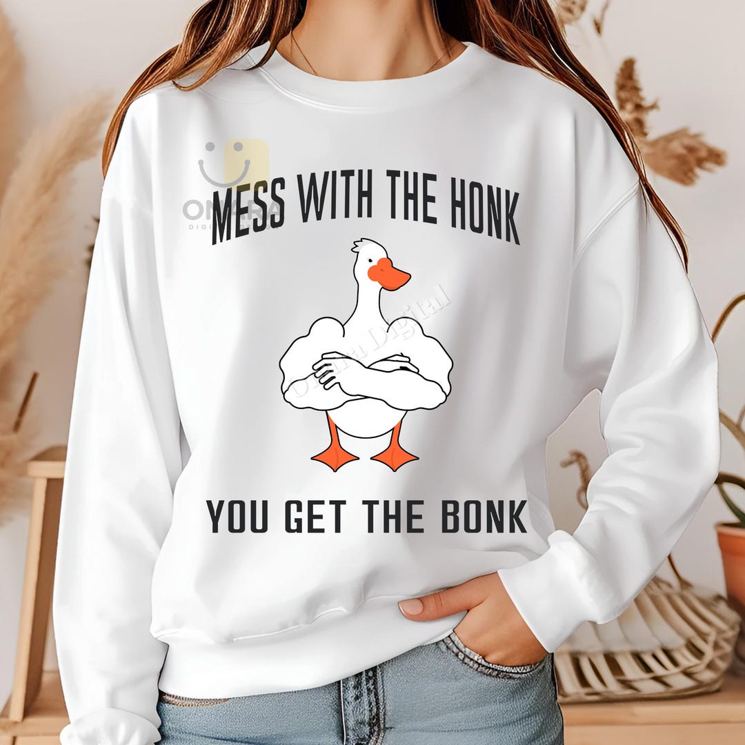 Funny Duck PNG, Mess With the Honk You Get the Bonk, Funny Sayings ...