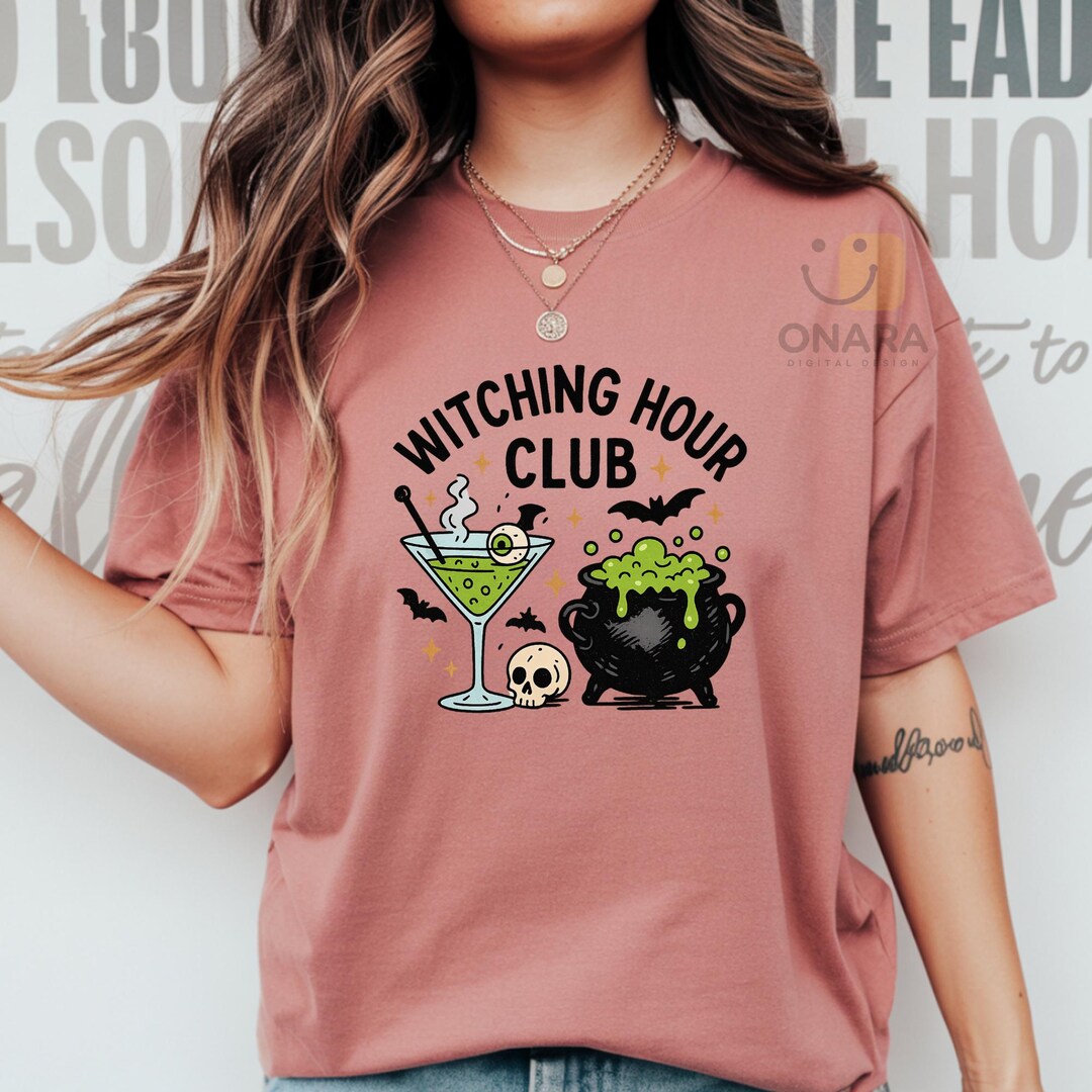 Witching Hour Club Digital Download, Funny Halloween Witch Cauldron ...