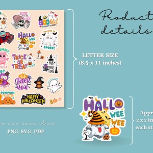Halloween Digital Stickers Cute Spooky Halloween Stickers Witty Cute ...